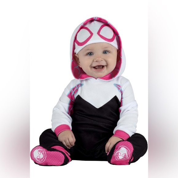 Costumes | Ghost Spider Baby Costume Pink And Black Ghost Spidey Spider ...